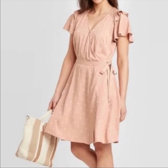 Universal Thread | Dresses | Universal Thread Polka Dot Ruffle Smocked ...